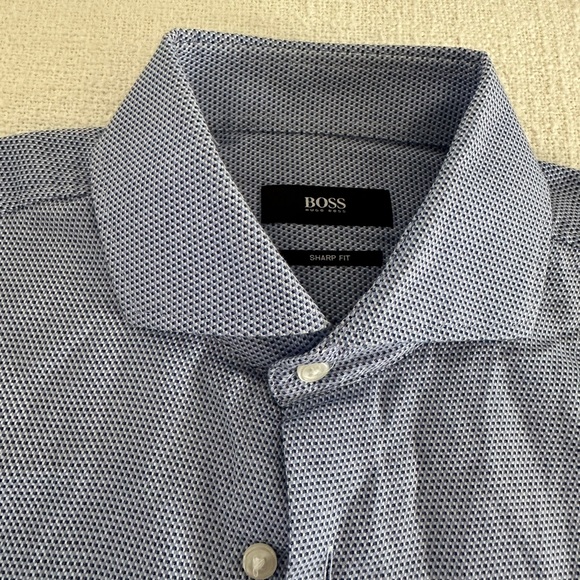 Hugo Boss | Shirts | Blue Hugo Boss Sharp Fit Dress Shirt | Poshmark